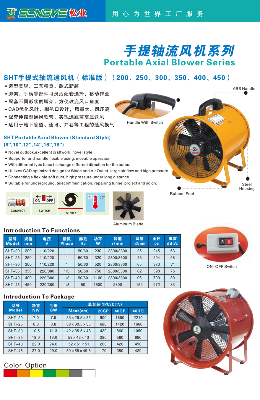 SHT Portable Axial Blower(Standard Style)_NANHAI SONGYE ELECTRICAL ...
